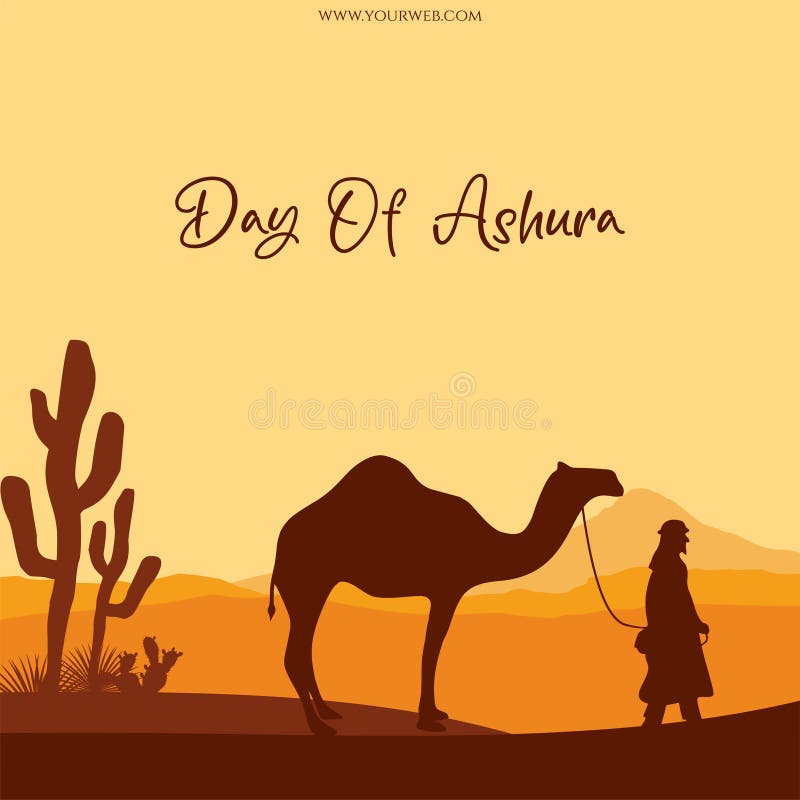 Happy Day of Ashura Eid Mubarak Moslem Celebration Vector Card Design ...