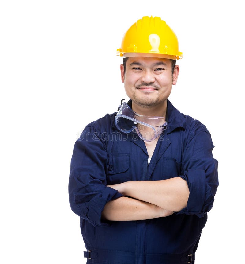 Happy Asia Construction Worker Stock Photo - Image of construction ...