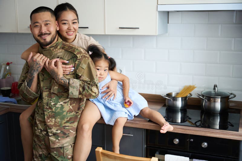 Happy Asian Family at Home in the Kitchen Stock Photo - Image of ... Happy Asian Family at Home in the Kitchen Stock Photo - Image of ...
