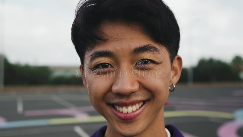 Happy Asian Senior Man Smiling in Front of Camera Stock Footage - Video ...