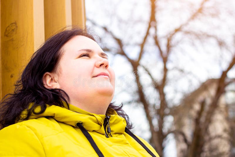 Happy Attractive Chubby Overweight Caucasian Woman Smiling Portrait ... Happy Attractive Chubby Overweight Caucasian Woman Smiling Portrait ...