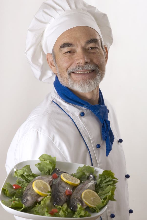 Happy attractive cook stock photo. Image of expression - 3812190