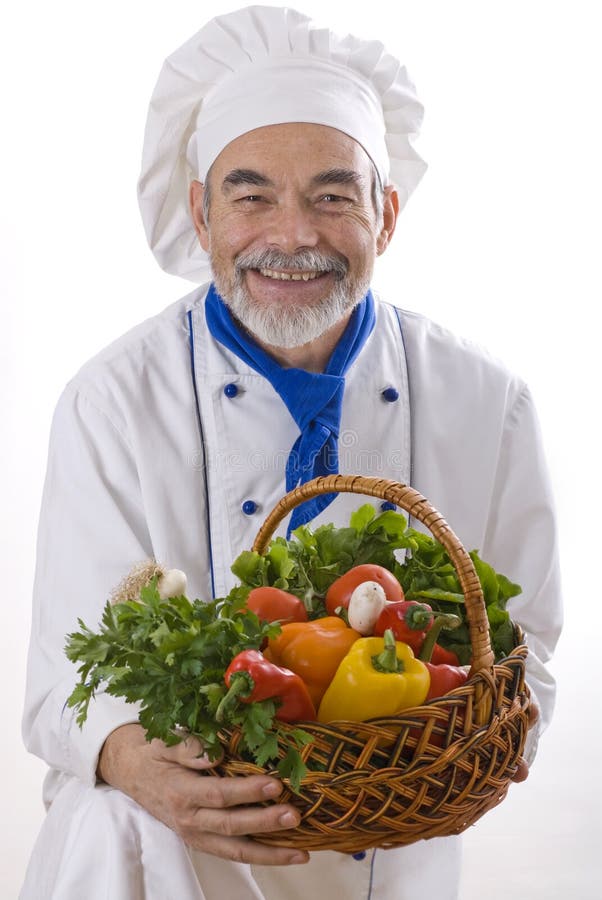 Happy attractive cook stock image. Image of catering, moustache - 3832051