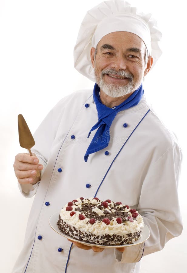 Portrait of Happy Attractive Cook with Pizza Stock Image - Image of ...