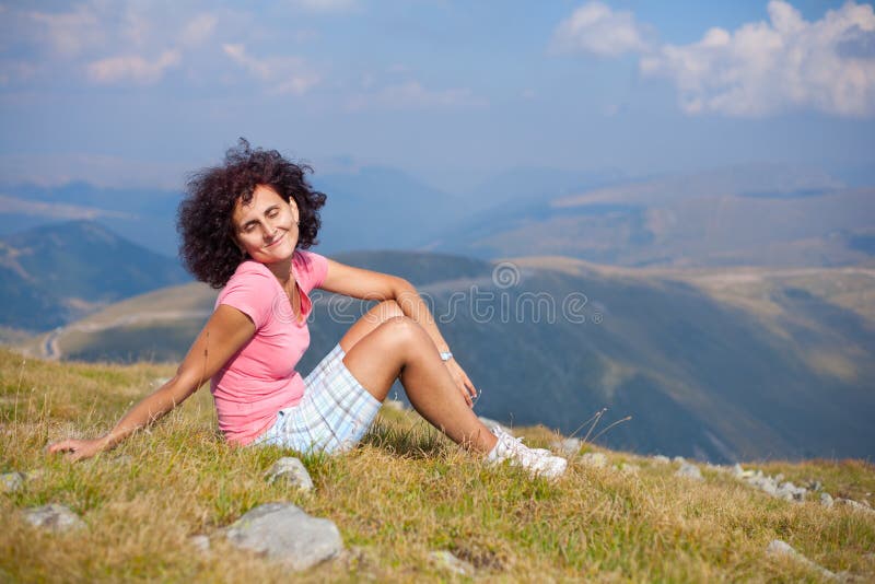 Attractive lady outdoor stock photo. Image of foliage - 14540298
