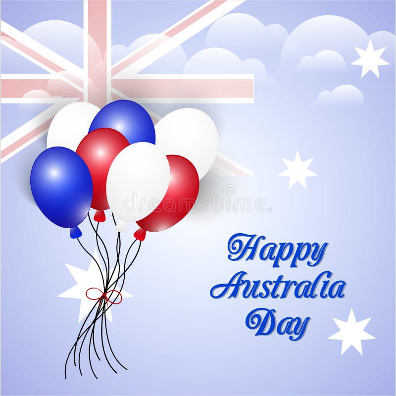 Happy Australia Day stock illustration. Illustration of card - 69442529