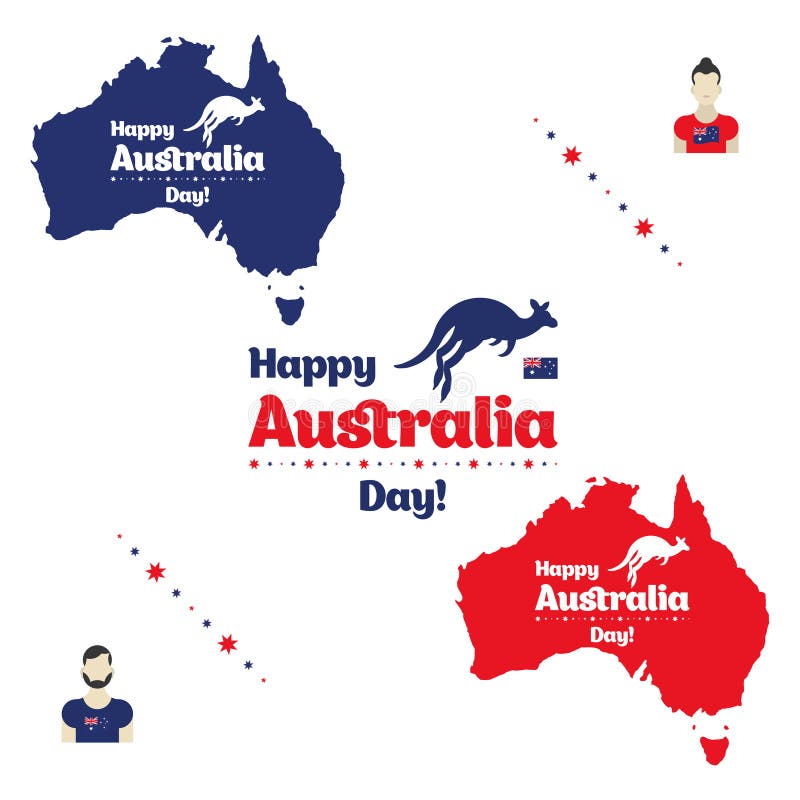Happy Australia day. stock illustration. Illustration of memory - 83654818