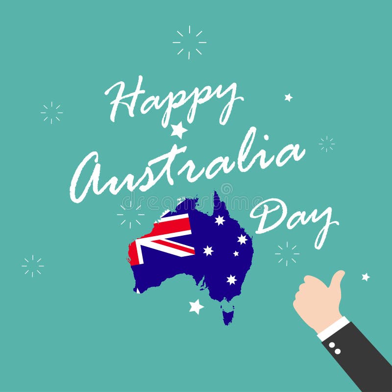 Happy Australia Day. Territory and Flag of Australia. Vector ...