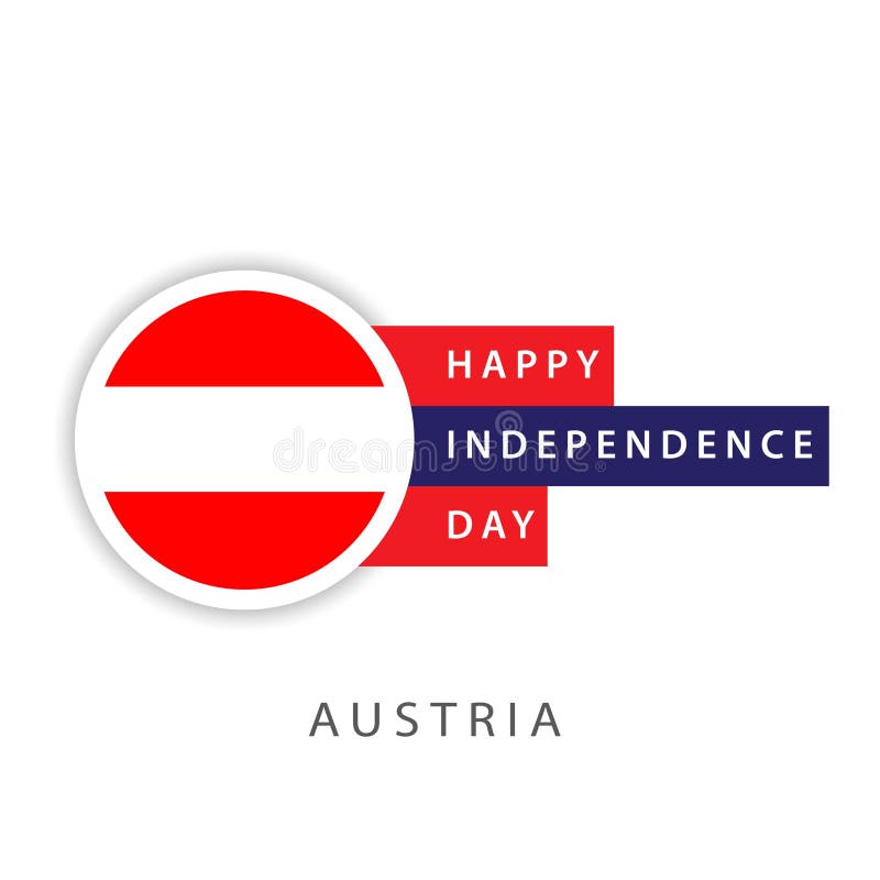 Happy Austria Independence Day Vector Template Design Illustrator Stock ...