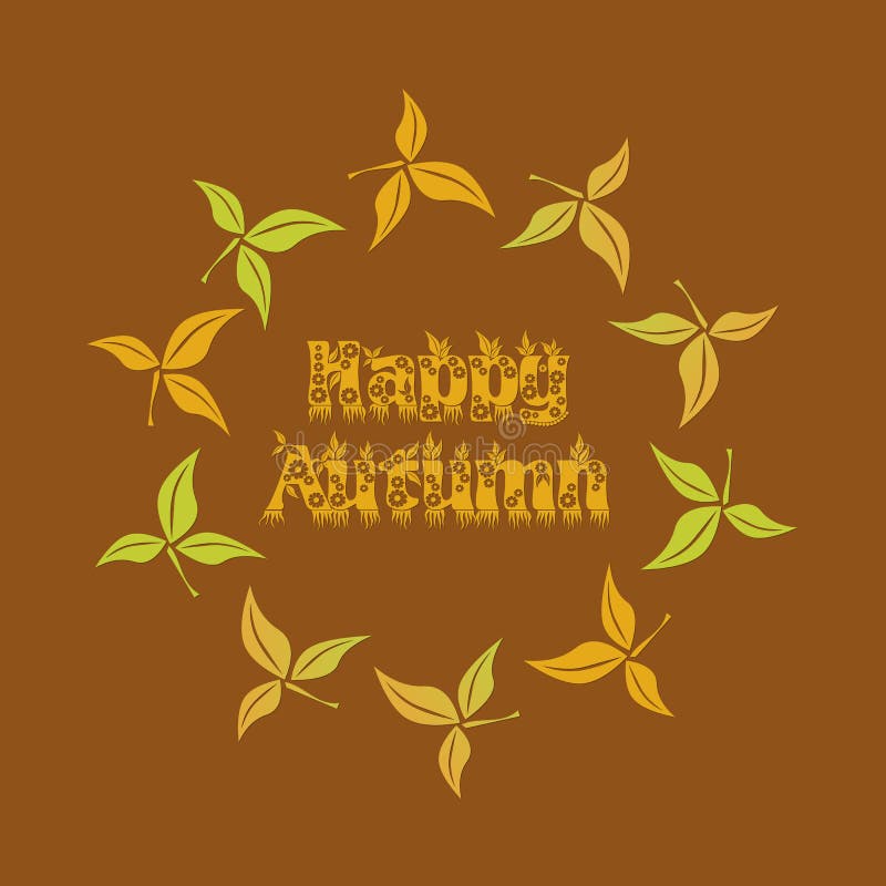 Two Leaves in a Circle Emblem Stock Vector - Illustration of green ...