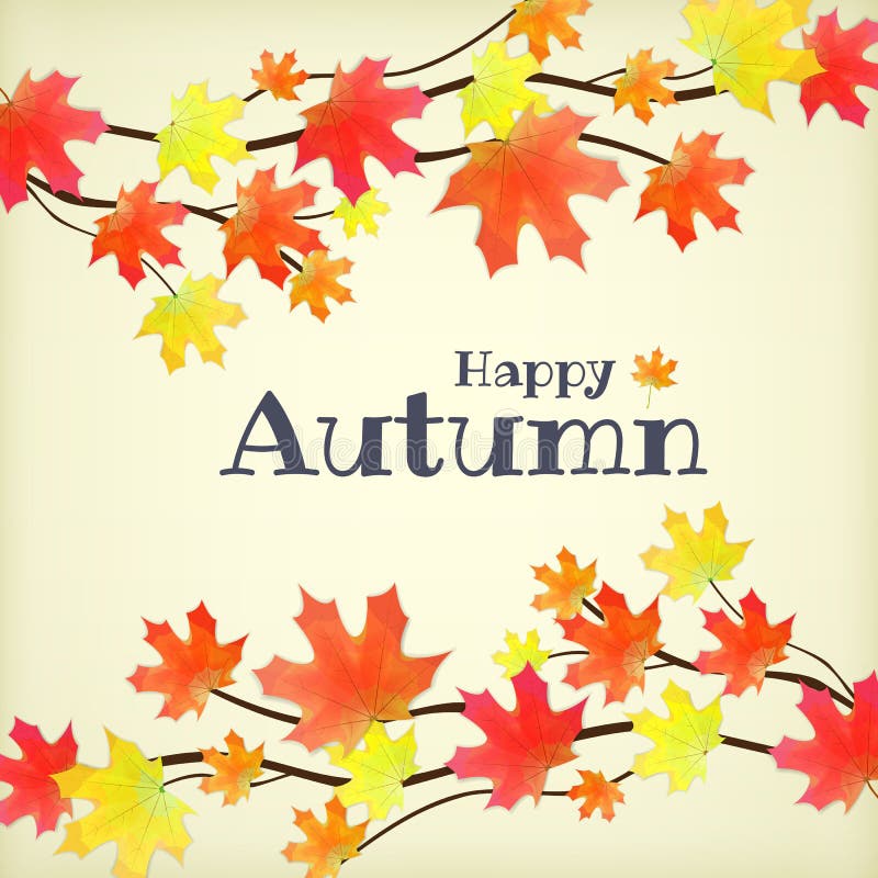 Happy Autumn stock vector. Illustration of sign, november - 101951238
