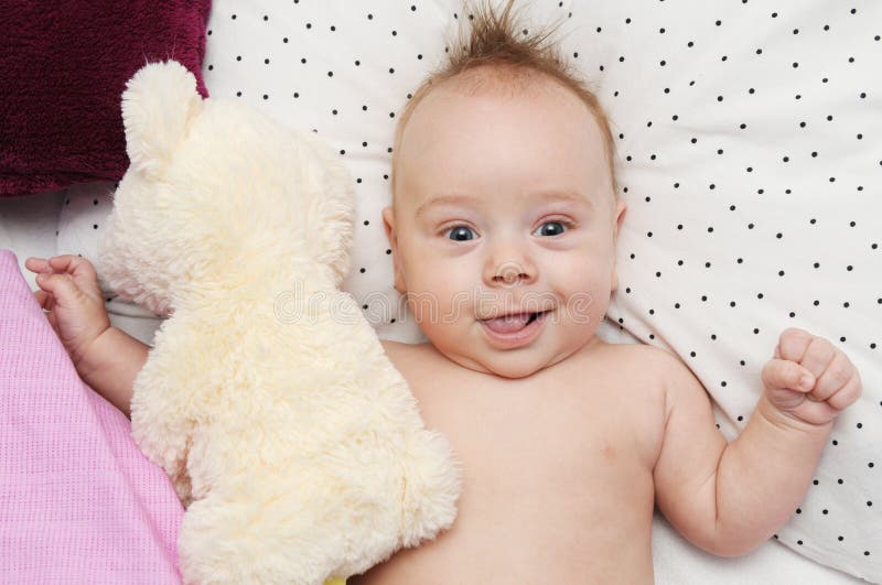 Happy baby stock image. Image of beautiful, face, happiness - 12987409