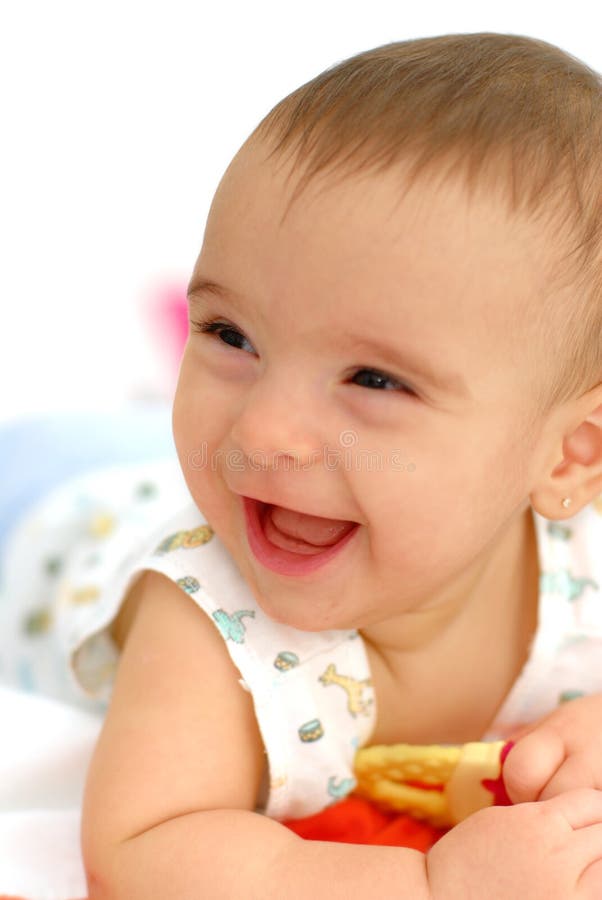 Happy times- 6 mos. stock photo. Image of happy, baby, cute - 145642