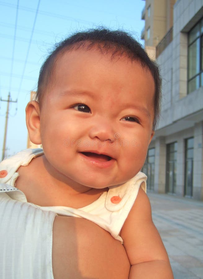 Happy baby stock photo. Image of baby, blue, fingers, family - 6558234