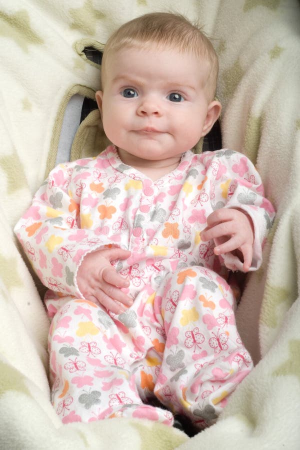 Happy Baby on Back stock photo. Image of sleeper, eyes - 21090620