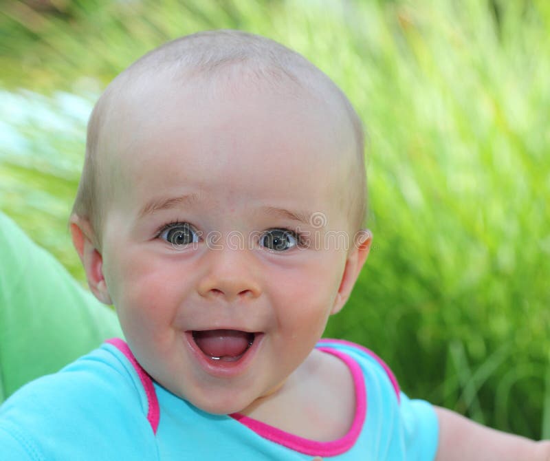Happy baby boy stock photo. Image of nature, head, cheerful - 20412866