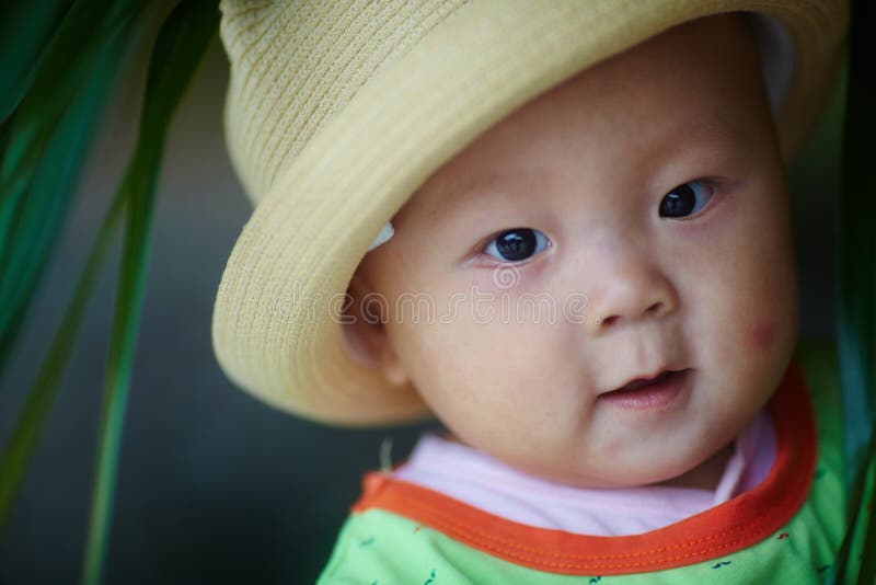 Happy baby face closeup stock image. Image of small, childhood - 43798443