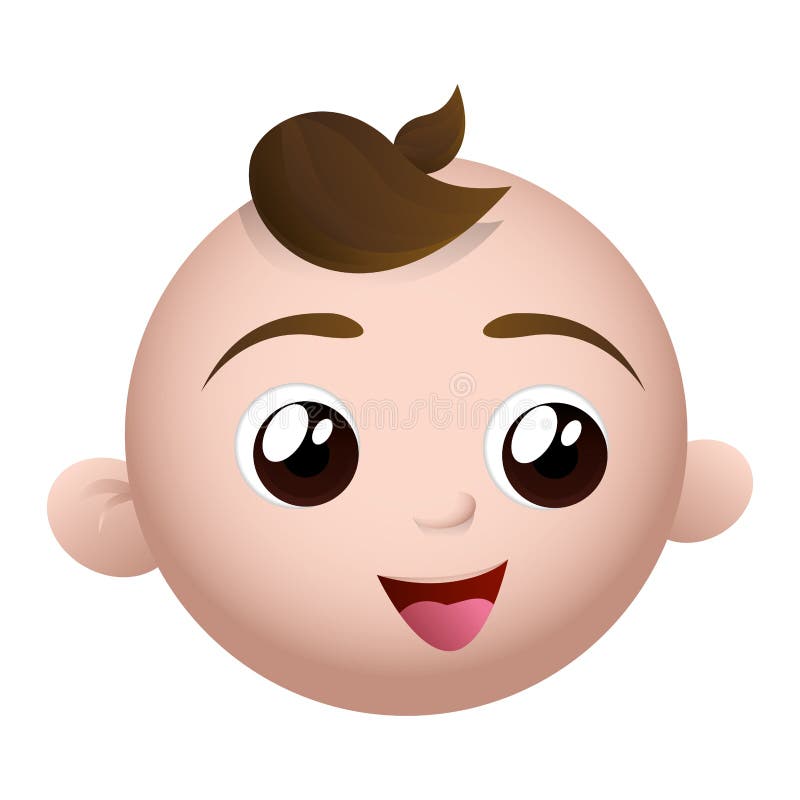 Happy baby face icon image stock illustration. Illustration of clothes ...
