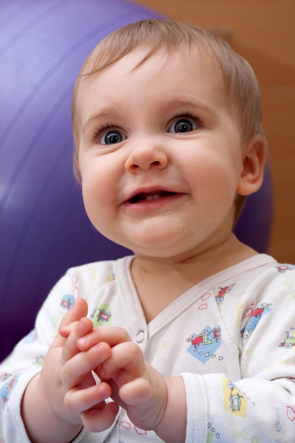 Happy baby girl stock image. Image of enthusiasm, laughing - 23858479