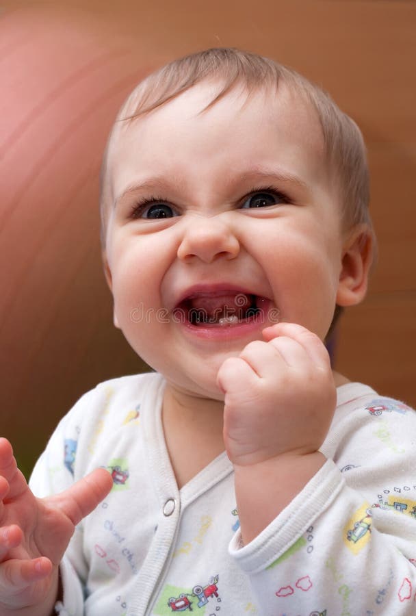 Happy baby girl stock image. Image of emotion, happy - 23858551