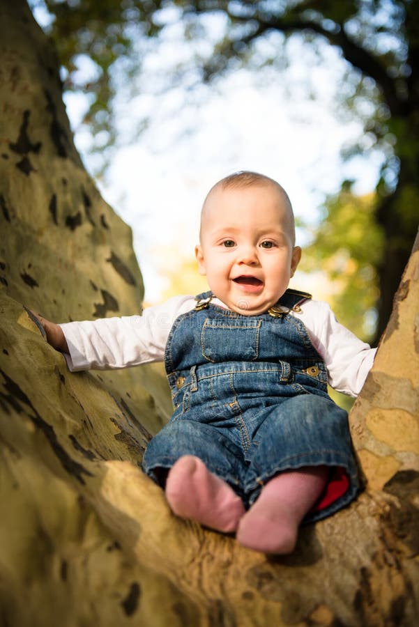 Baby Portrait - Lying Outdoor Stock Photo - Image of expression ...