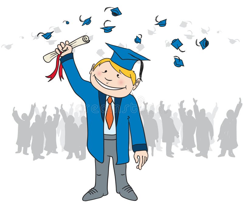 Diploma of a bachelor stock illustration. Illustration of college ...