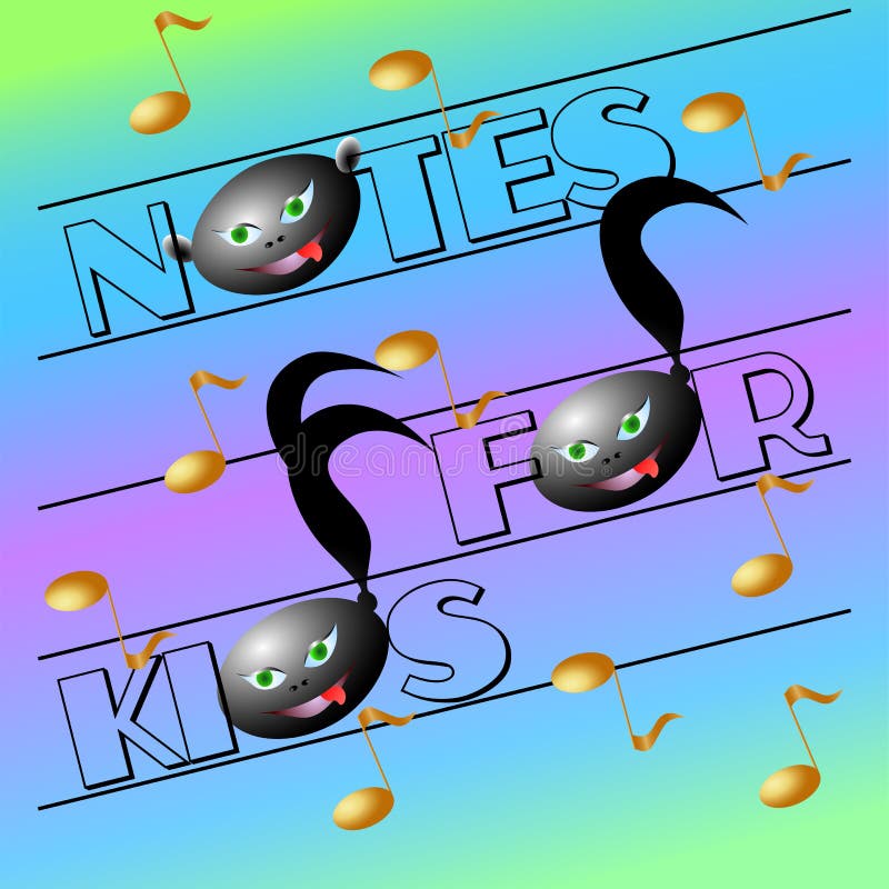 Happy Background for Note Book with Notes and Inscription for Children ...