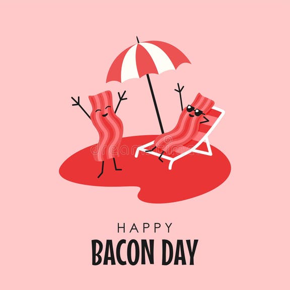 Happy Bacon Day Illustration Template Vector Stock Vector ...
