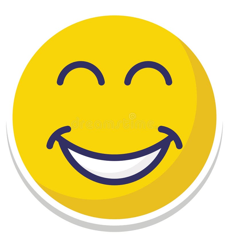 Happy, Baffled Emoticon Icon Which Can Easily Modify or Edit Stock ...