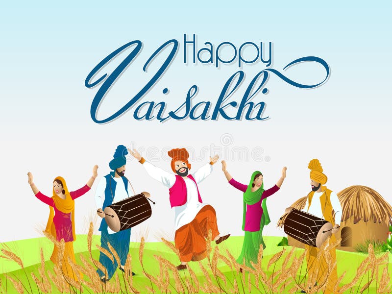 Happy Baisakhi stock illustration. Illustration of baisakhi - 69413620