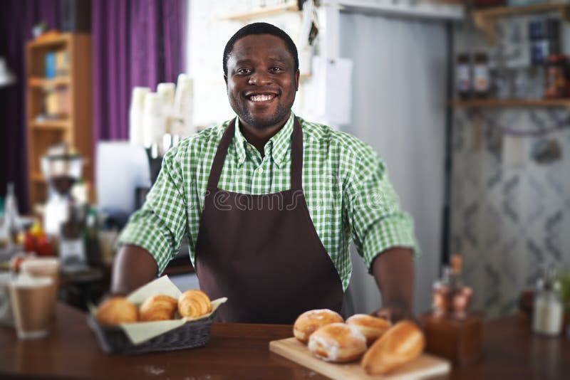 Happy baker stock image. Image of uniform, young, baker - 60839317