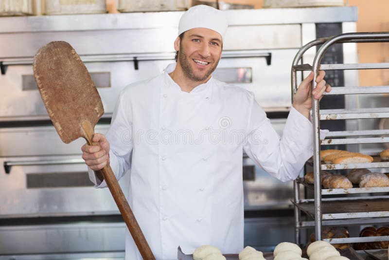 Happy Baker Smiling at Camera Stock Image - Image of store, baker: 49288445
