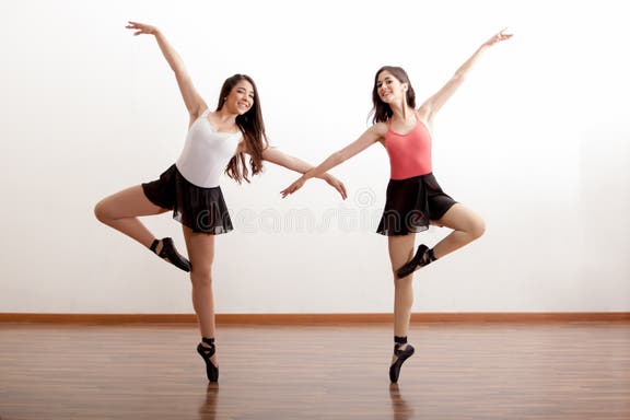 Happy Ballet Dancers in a Studio Stock Image - Image of adult, active ...
