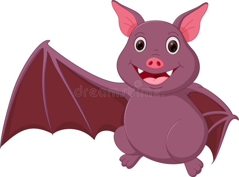 Happy Bat cartoon waving stock vector. Illustration of funny - 48557284