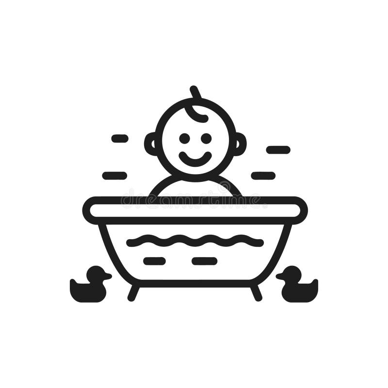 Happy Bath Time Icon stock vector. Illustration of vector - 361852489