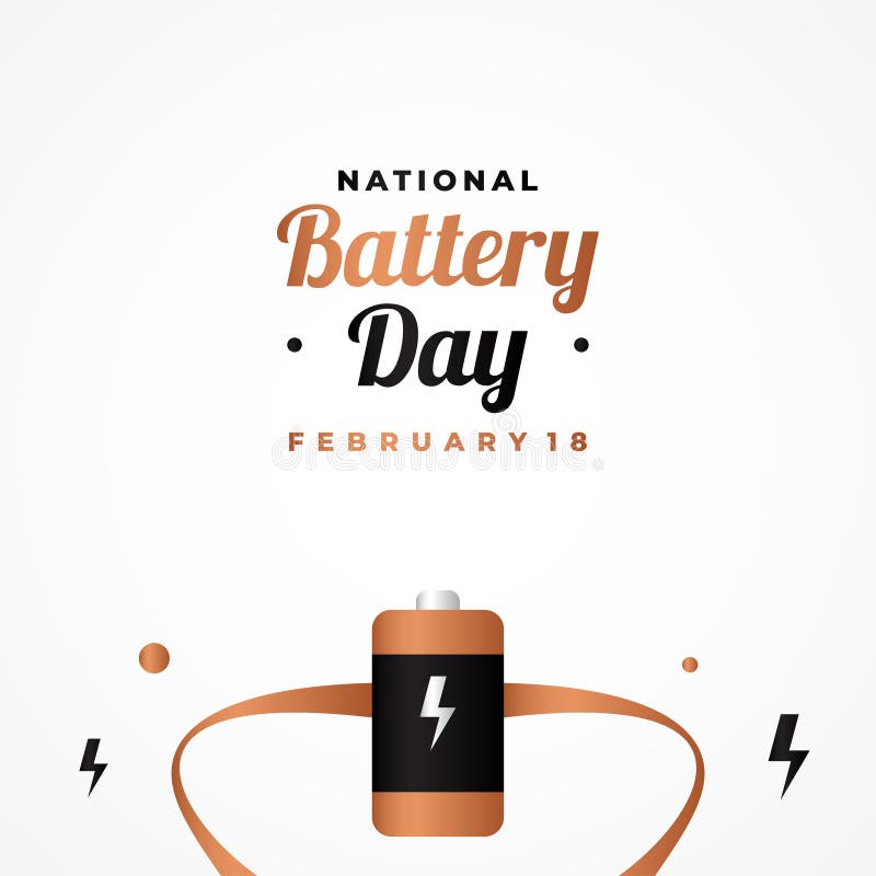 Happy Battery Day Vector Design Template Background Stock Vector ...