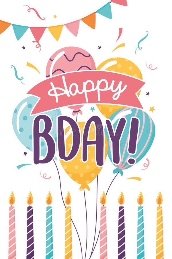 Happy bday dude stock vector. Illustration of festive - 23675947