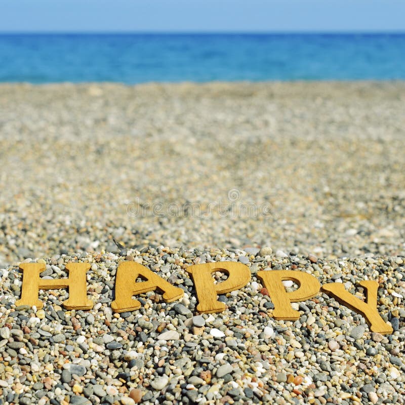 Happy on the Beach, with a Filter Effect Stock Image - Image of ...