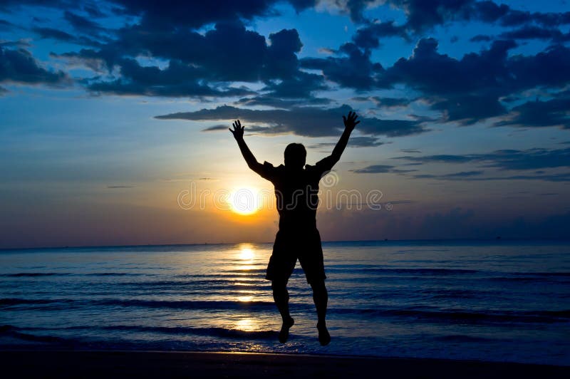 Happy on the beach stock photo. Image of sand, nature - 33032482