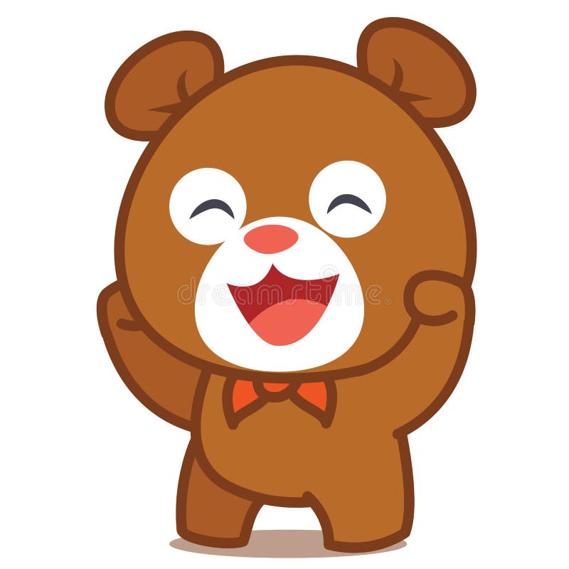 Happy Bear Character Vector Art Stock Vector - Illustration of teddy ...