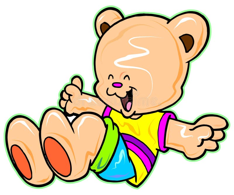 Happy bear stock vector. Illustration of digital, character - 182409922