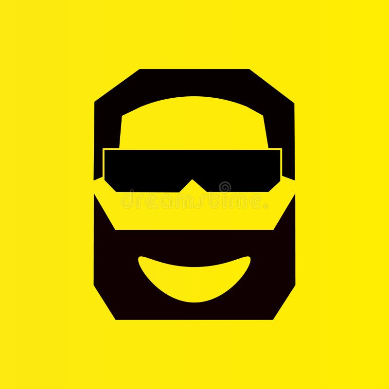 Happy beard man smile stock vector. Illustration of business - 104465777