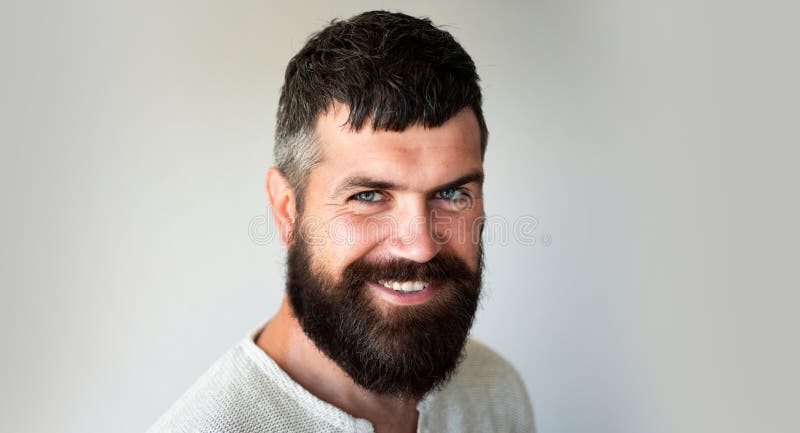 Happy Bearded Man Man With Beard With Happy Smiling Face Beard Style