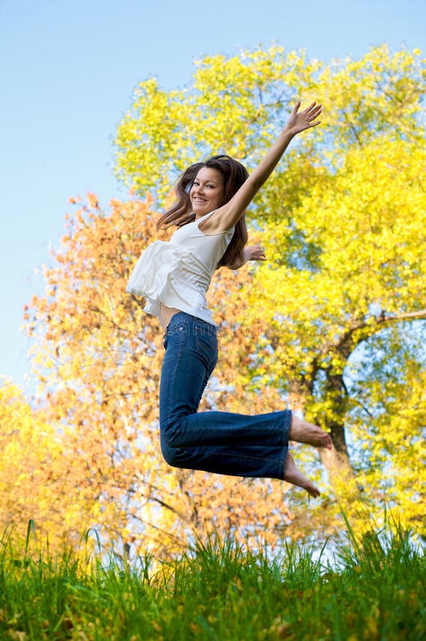 110+ Happy jumping girl park Free Stock Photos - StockFreeImages