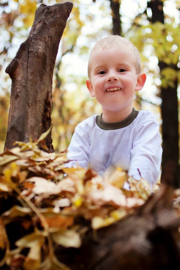Happy Beautiful Little Child Outdoor Stock Image - Image of little ...