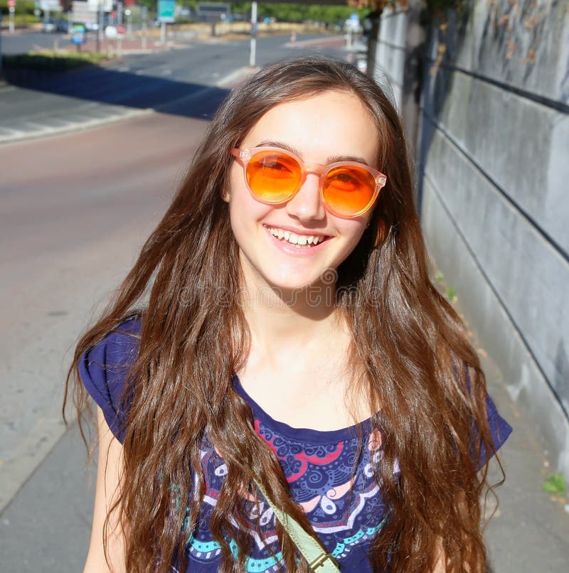 Happy Beautiful Student Girl Stock Image - Image of model, perfect ...