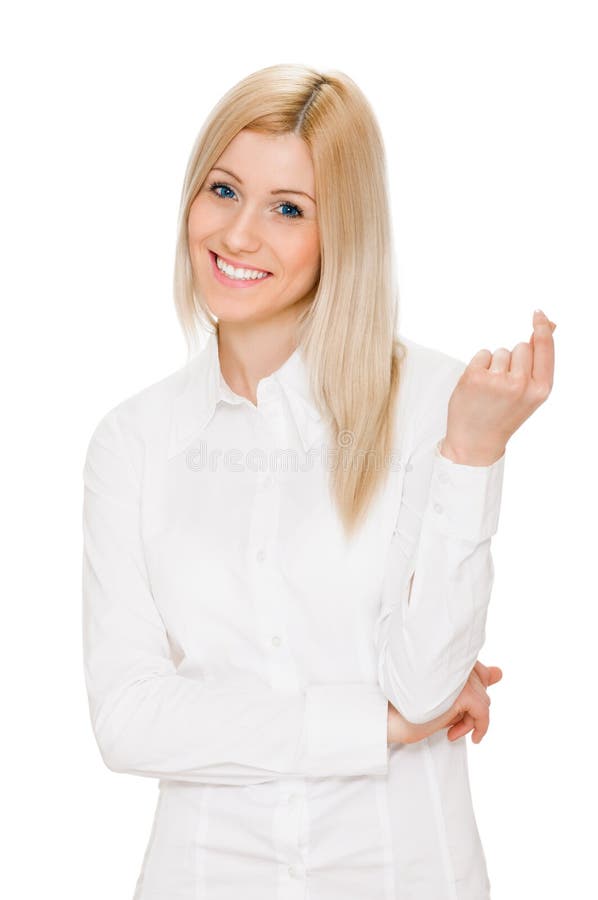 Happy Beautiful Woman Smiling Stock Photo - Image of positive, smile ...