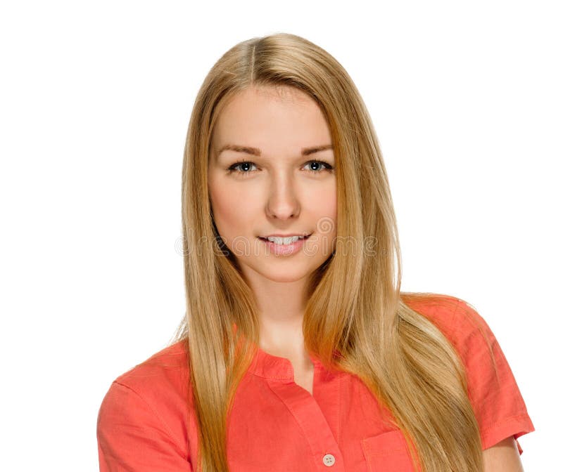 Happy Beautiful Woman Smiling Stock Photo - Image of portrait, blonde ...