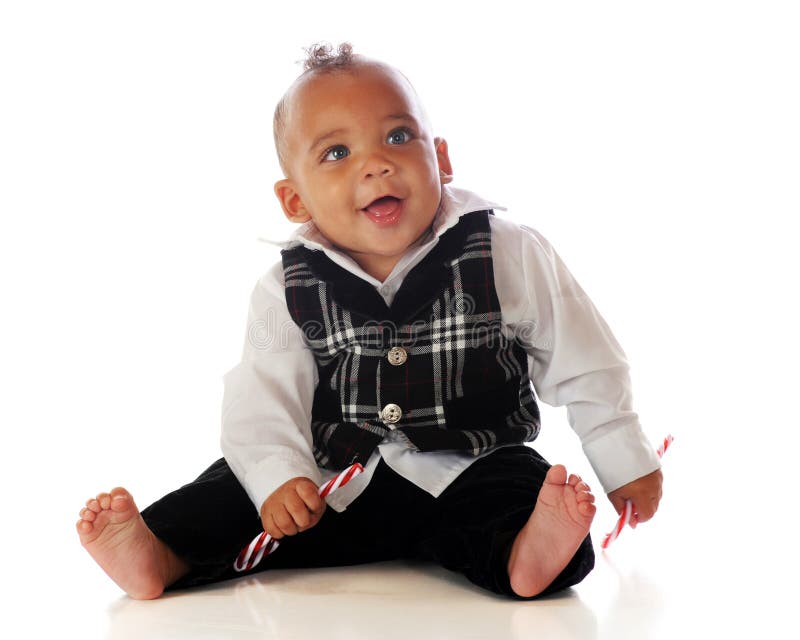 Happy Bi-racial Baby stock photo. Image of baby, smile - 16696388