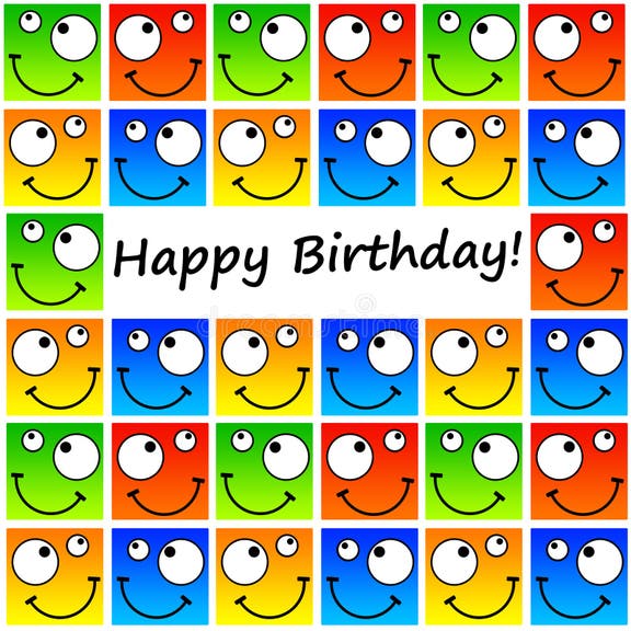 Smiley Face Happy Birthday Stock Illustrations – 1,875 Smiley Face ...